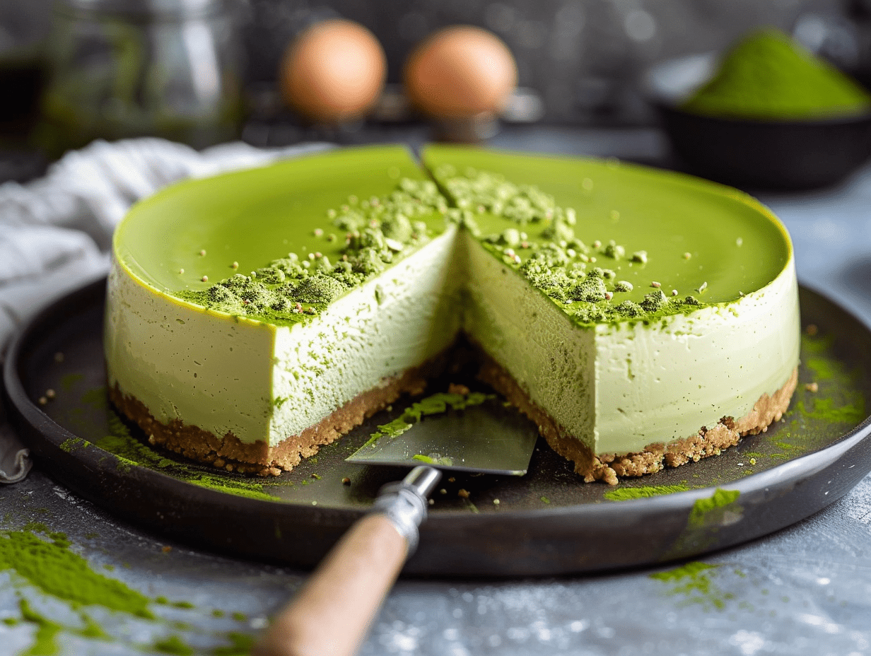 Matcha Cheesecake wird deine Sinne verzaubern