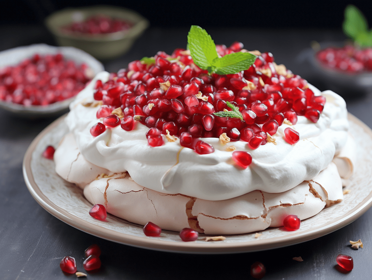 Winterliche Pavlova mit Granatapfel - Essen & Kochen Tipps und Tricks